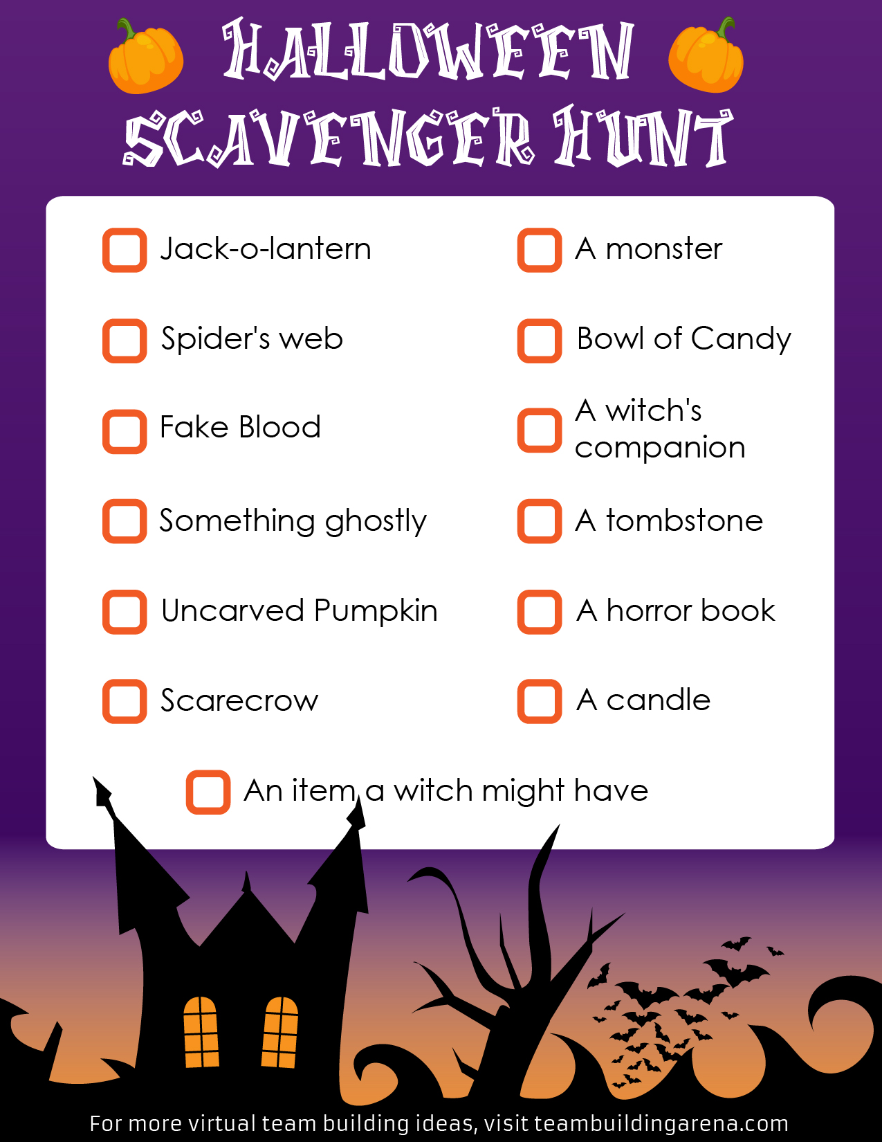 Virtual Scavenger Hunt for Halloween - Team Building Arena blog